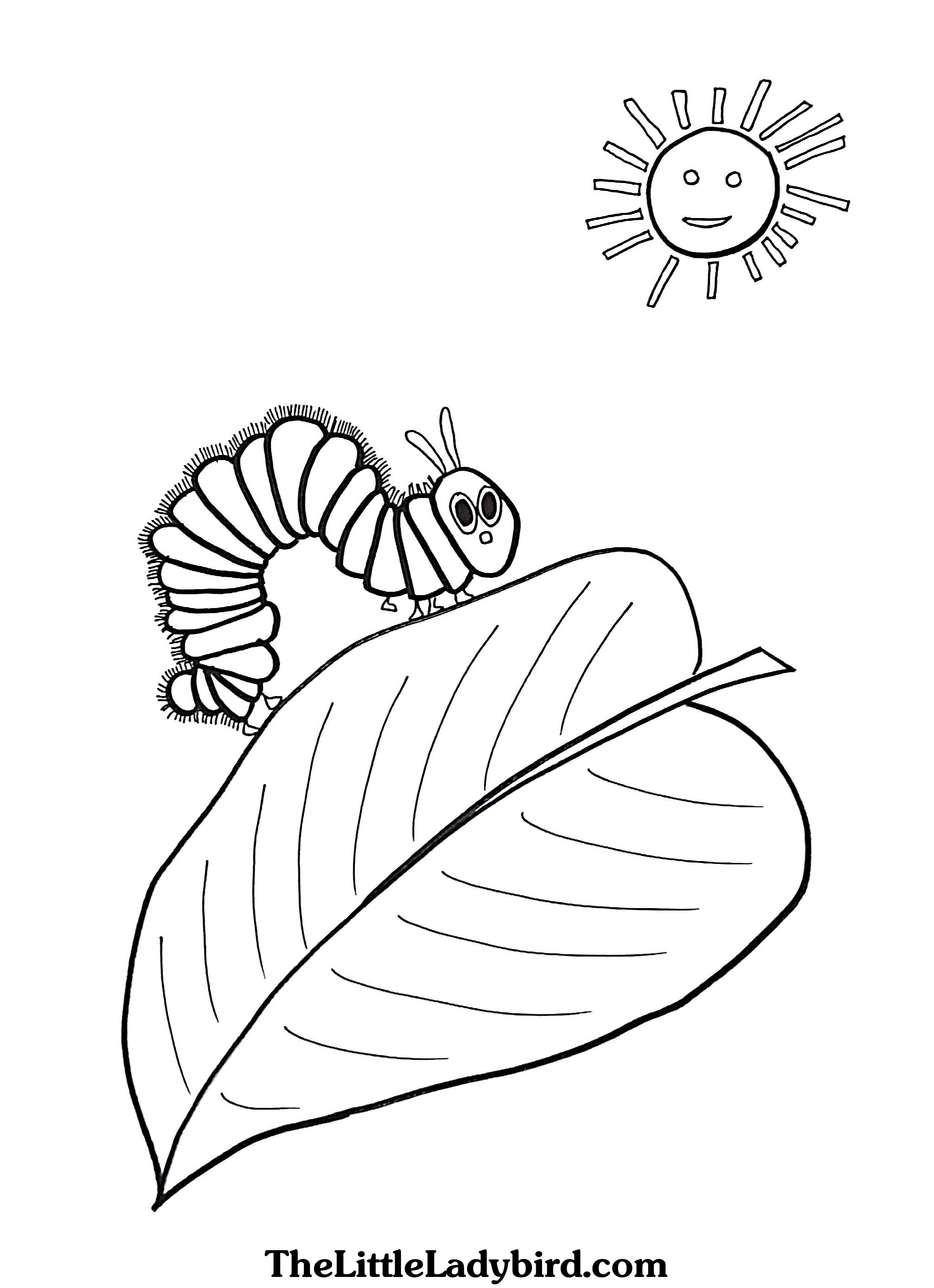 Hungry Caterpillar Coloring Very Printable Worksheets Pages Kids Hungry Caterpillar Coloring Very Printable Worksheets Pages Kids